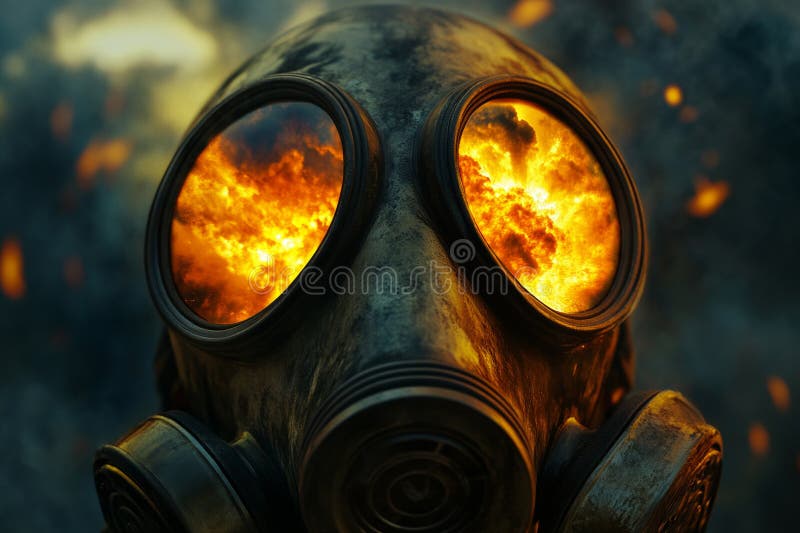 The Gas Mask Captures the Fiery Reflection of a Nuclear Explosion ...