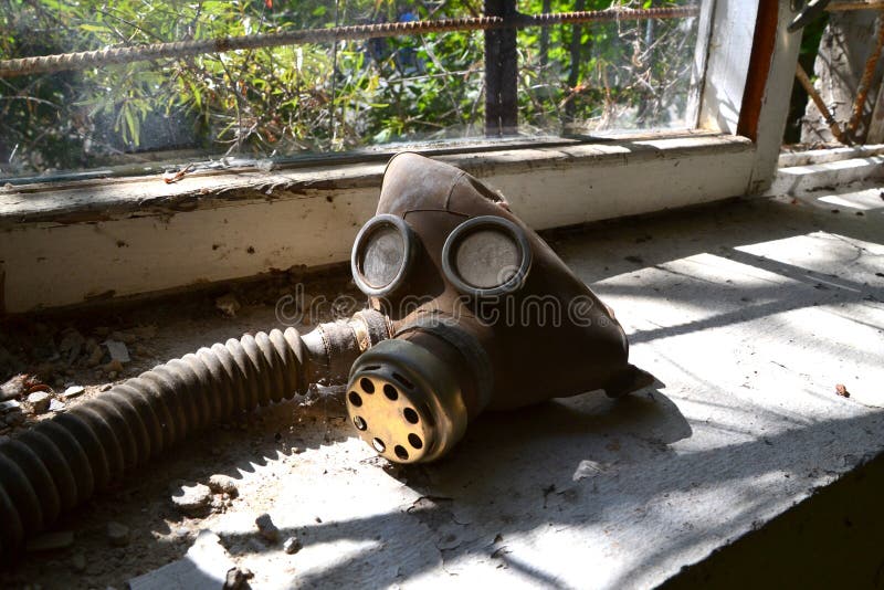 Gas mask 2, Chornobyl zone stock photo. Image of cooling - 77190418