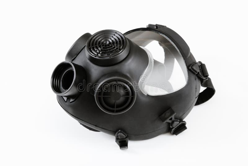 Gas Mask without Filter on White Background. Close-up View Stock Photo ...