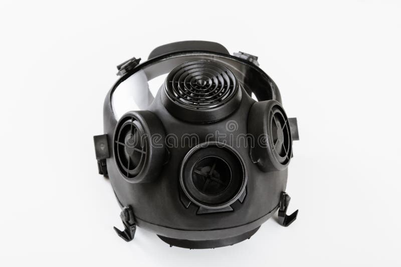 Gas Mask without Filter on White Background. Close-up View Stock Image ...