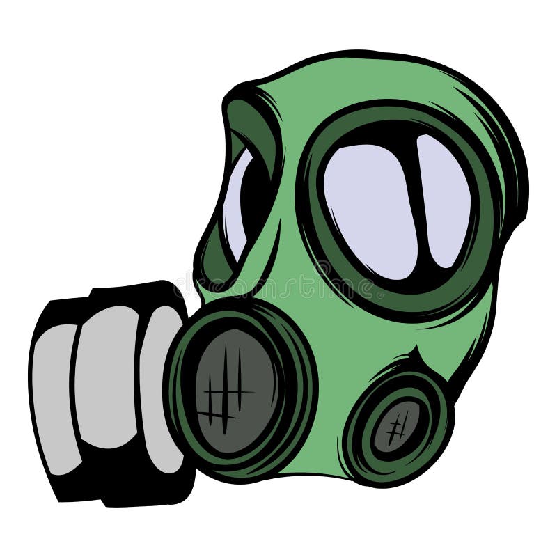 Gas mask icon cartoon stock vector. Illustration of equipment - 88211684
