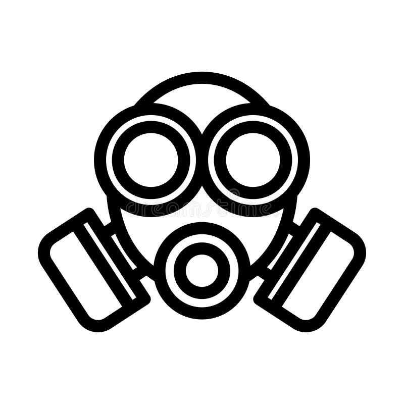 Gas Mask Line Icon Illustration Vector Graphic Stock Vector ...
