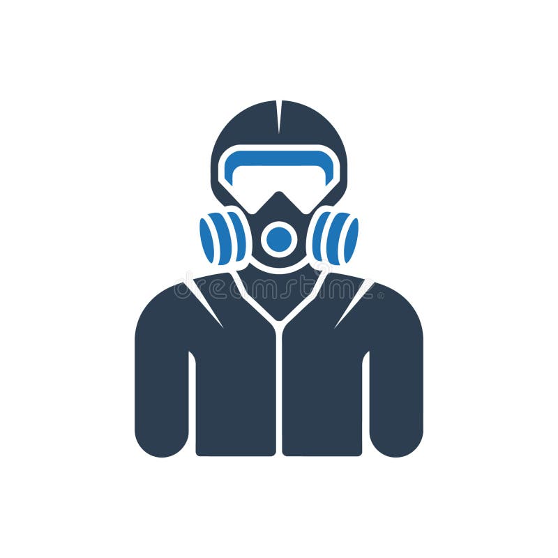 Gas Mask Safety Icon stock illustration. Illustration of protection ...
