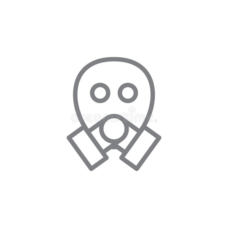 Gas, Mask, Safety Line Vector Icon. Element of Pollution Icon Stock ...