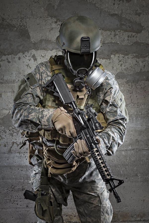 Cool gas mask soldier - sgbery