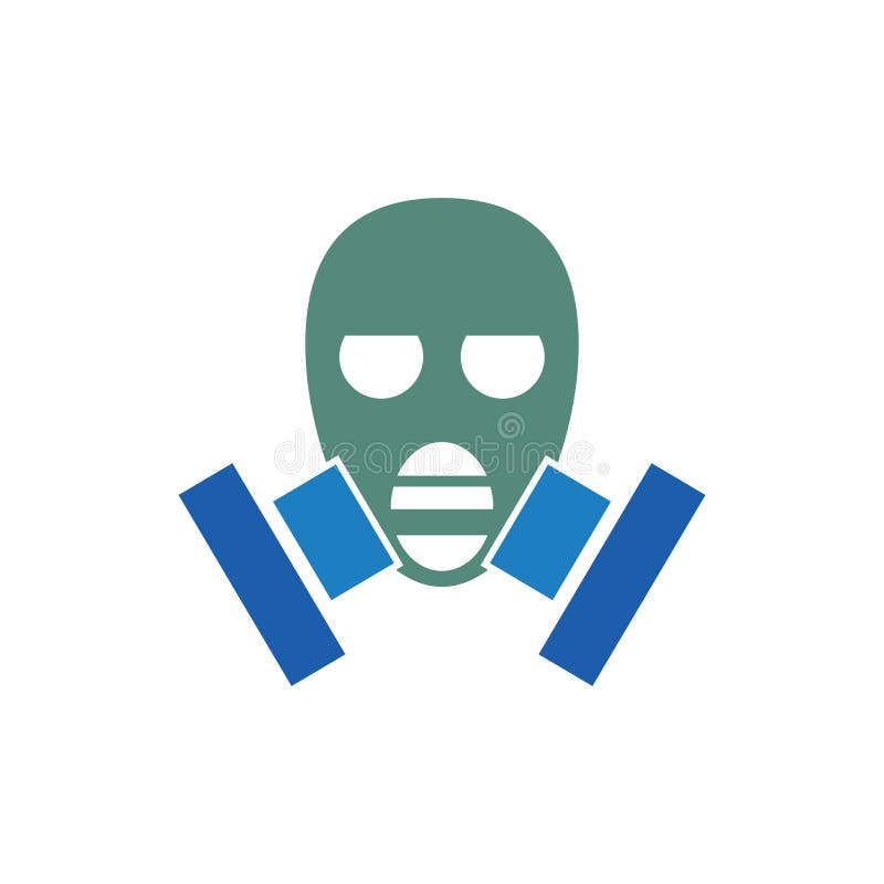 Gas Mask Vector Icon Logo Design Stock Vector - Illustration of ...