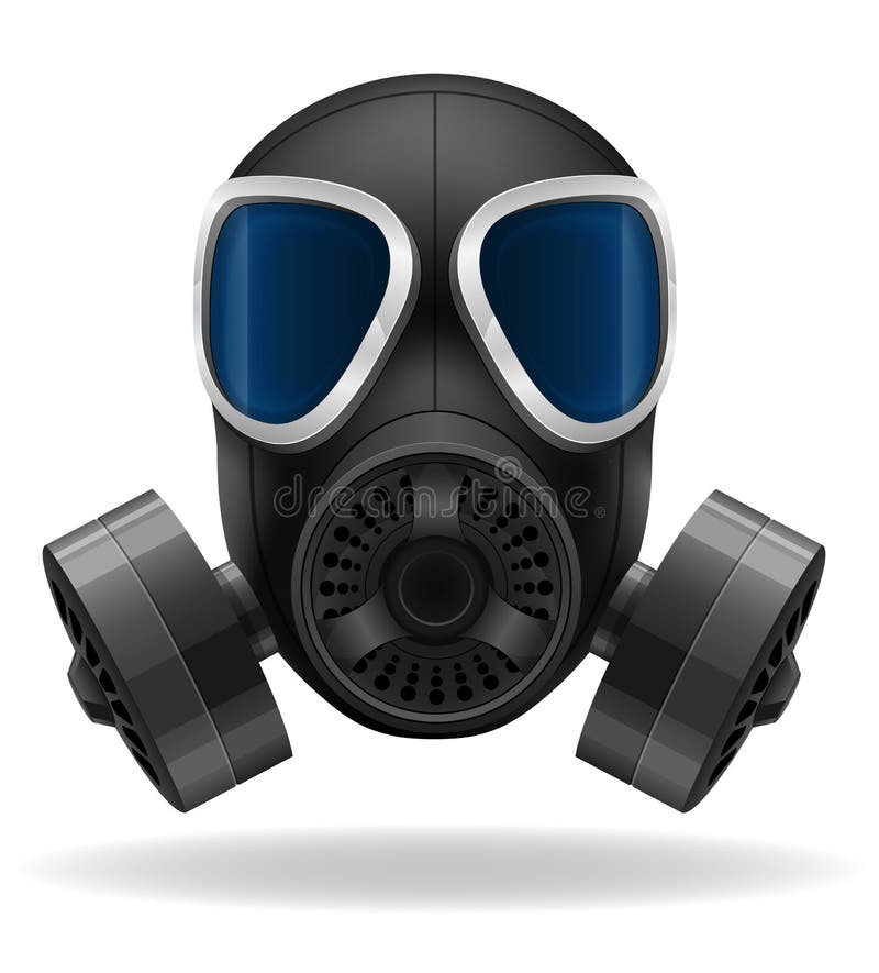 Gas Mask Vector Illustration Stock Vector - Illustration of industry ...