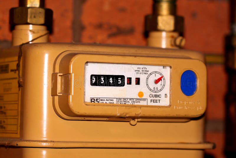 Natural Gas meter close up stock image. Image of gauge - 35504419