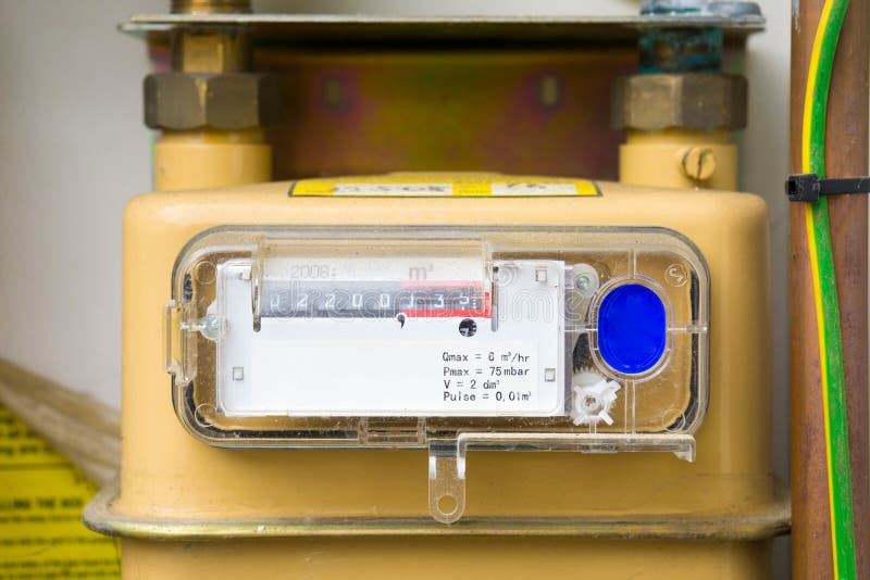Gas meter installation stock photo. Image of industry - 53855394