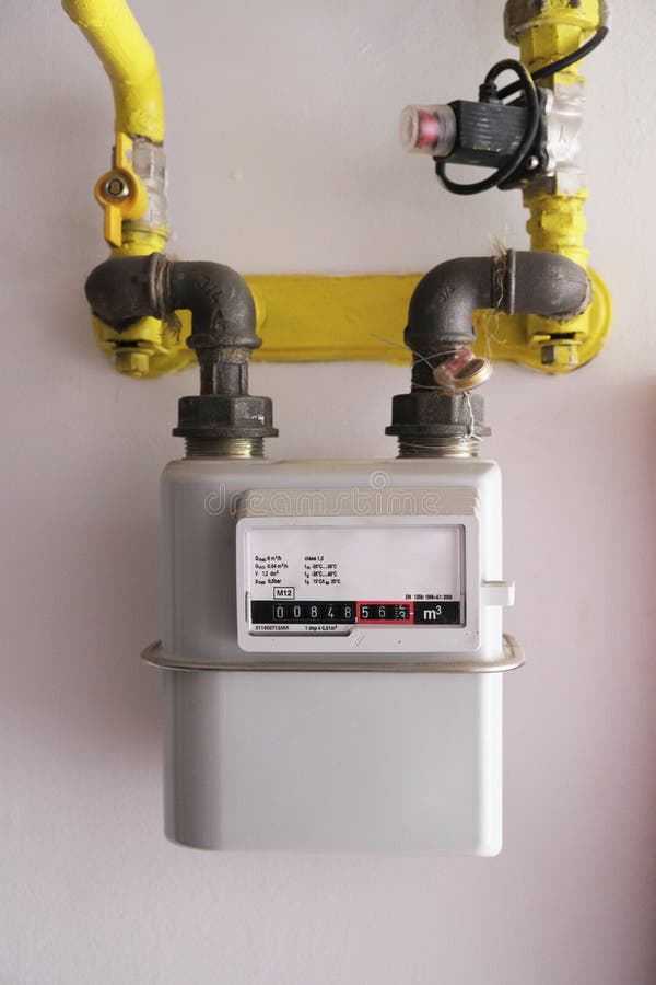 Gas meter stock image. Image of consumed, explosive, interior - 48679489