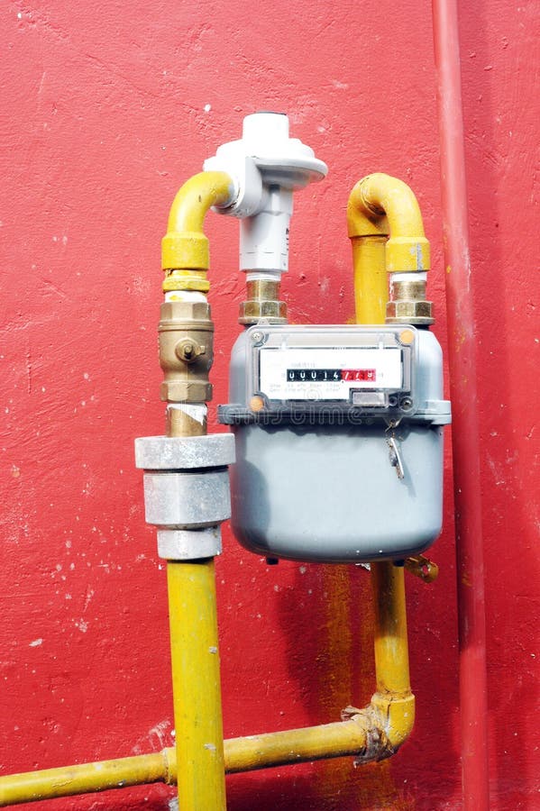 Natural gas meter stock image. Image of green, distribution - 16375635