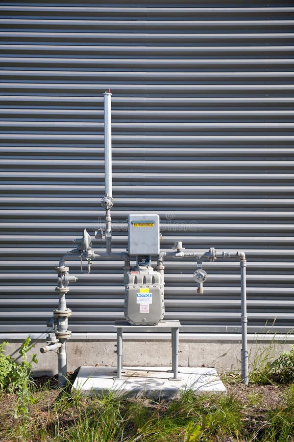 Gas meter and valve stock photo. Image of relief, pipe - 10064702