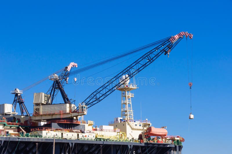 Gas and Oil Rig in Cyprus. Platform. Stock Photo - Image of machin ...