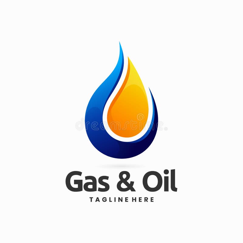 Oil and Gas Logo or Fuel Logo Design Stock Vector - Illustration of ...