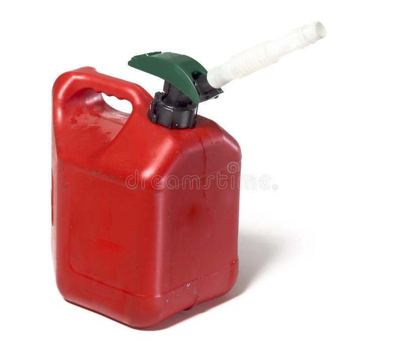 Gas Petrol Plastic Container Stock Photo - Image of isolated, fuel ...