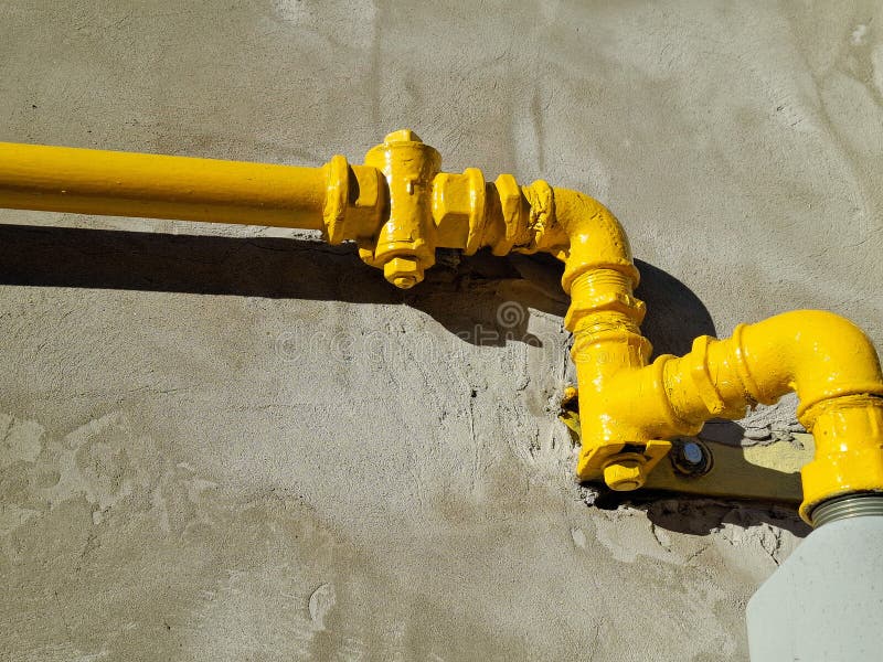 Gas Pipe on a Building in Romania Stock Photo - Image of outdoor, pipe ...