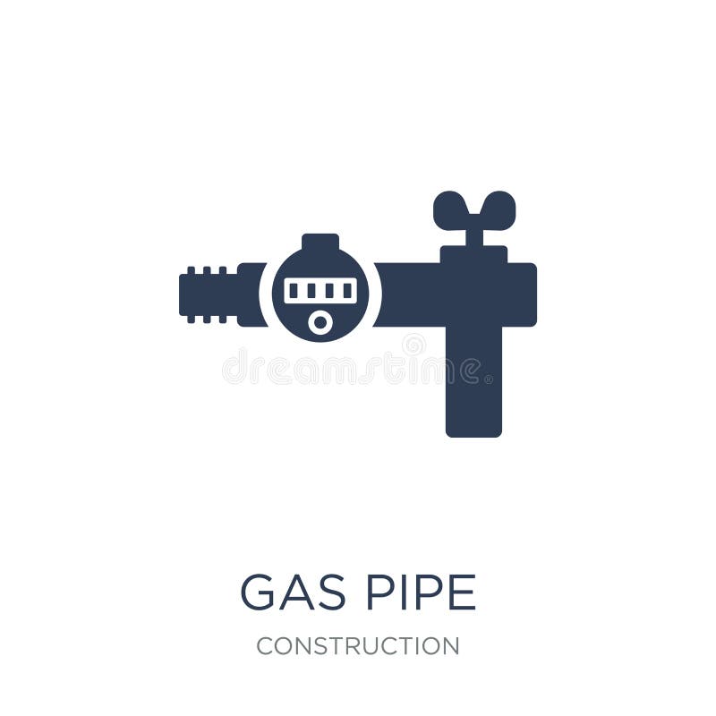 Gas Pipe Valve And Pressure Meter Stock Vector - Illustration of pipe ...