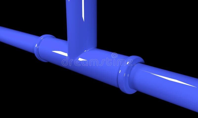 Gas Pipe on the Pipeline. Isolated 3d Render Stock Illustration ...