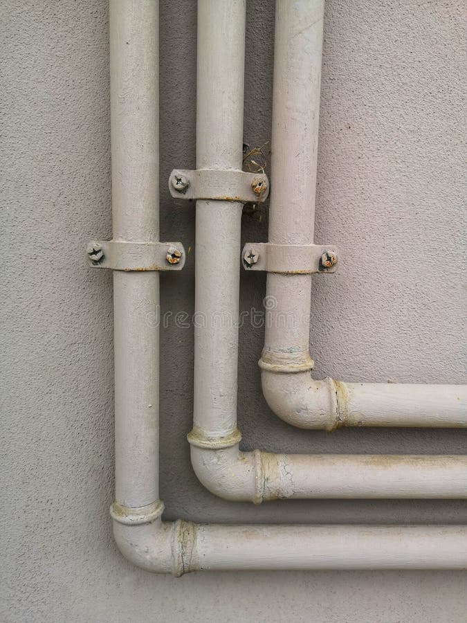 Gas Pipe System on the Wall Stock Image - Image of piping, residential ...