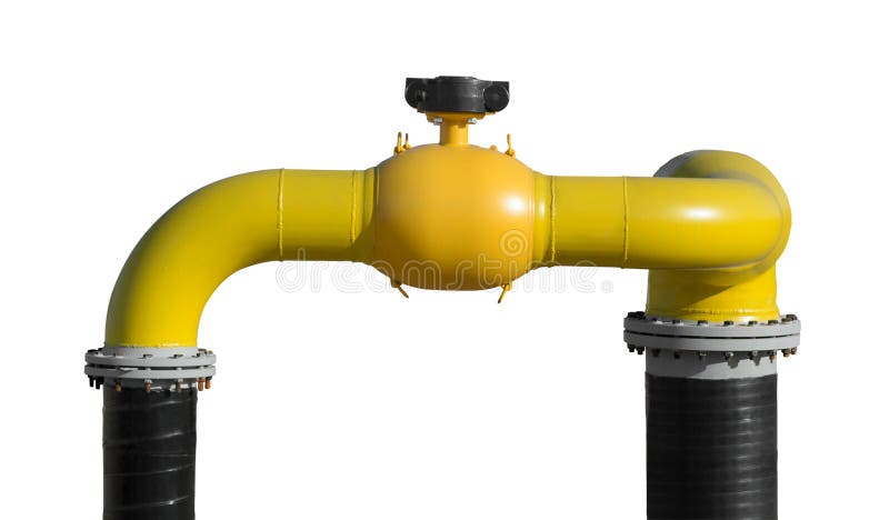 Gas pipe with valve stock image. Image of tube, steel - 374019385