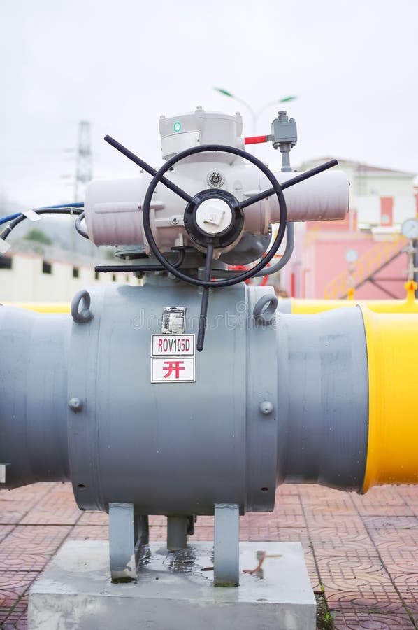 Gas Pipeline Equipment Valve Editorial Stock Photo - Image of machine ...