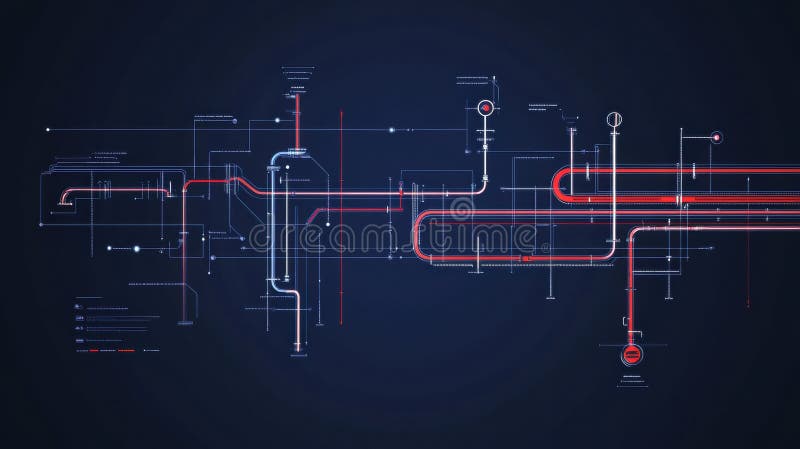 Gas Pipeline Flow Visualization Showcasing Modern Infrastructure and ...