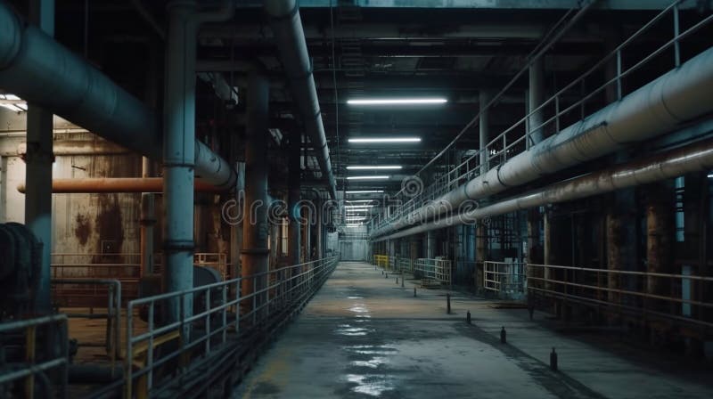 Gas Pipeline Installations Inside Refinery , Ai Generated Image Stock ...