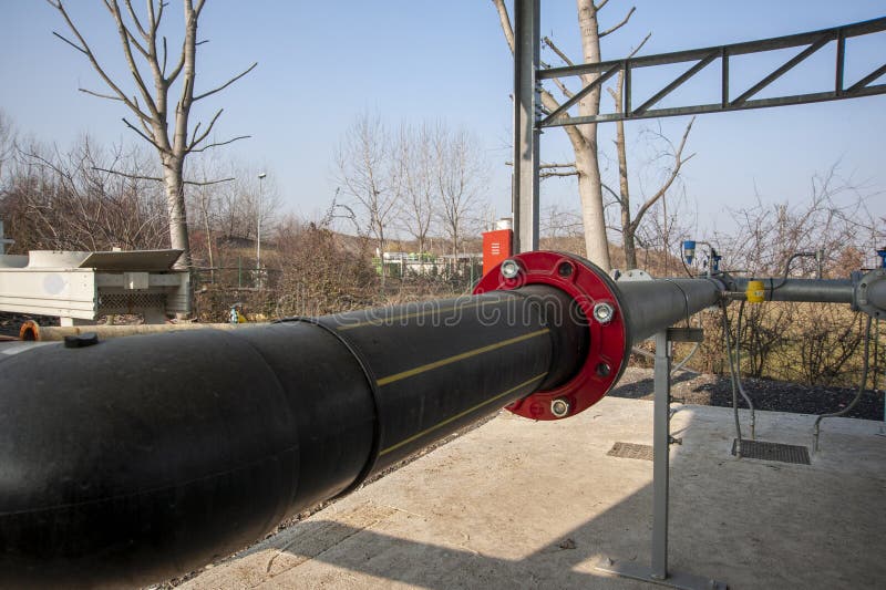 Gas, Pipeline. Piping Production and Distribution. Stock Image - Image ...