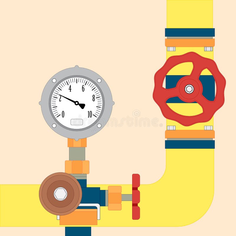Gas pipeline under control stock vector. Illustration of sensor - 71468185