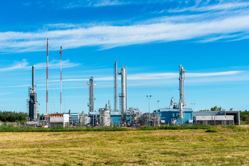 Gas plant stock image. Image of blue, field, industry - 74869053