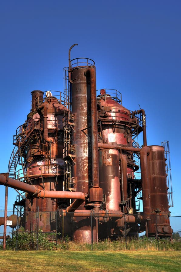 Gas plant unit stock photo. Image of steel, machine, factory - 9972446