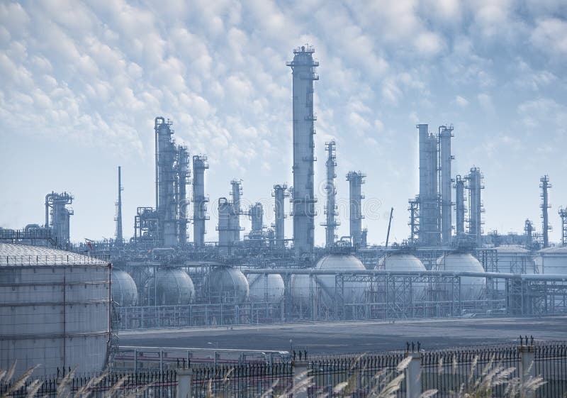 Gas processing factory stock image. Image of piping, gasoline - 36306517