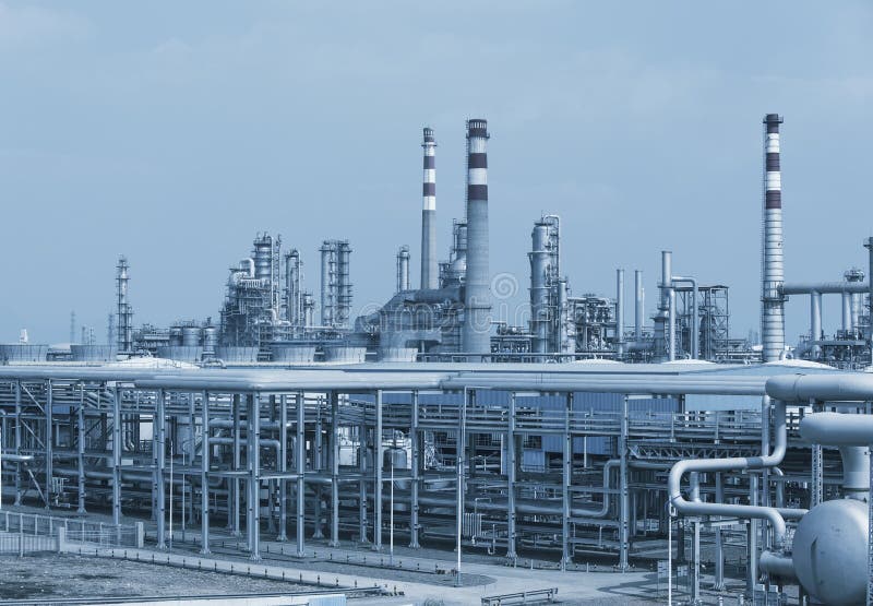 Gas Processing Factory. Landscape Editorial Photography - Image of ...