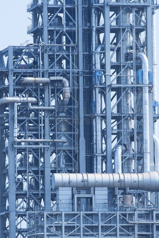 Gas Processing Factory. Landscape Stock Photo - Image of pipe ...