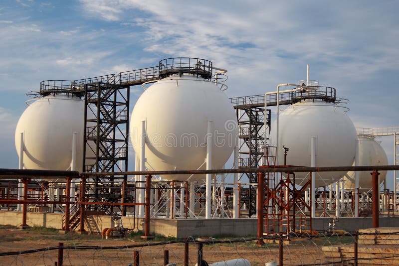Gas tanks stock image. Image of petroleum, petrol, valve - 984151