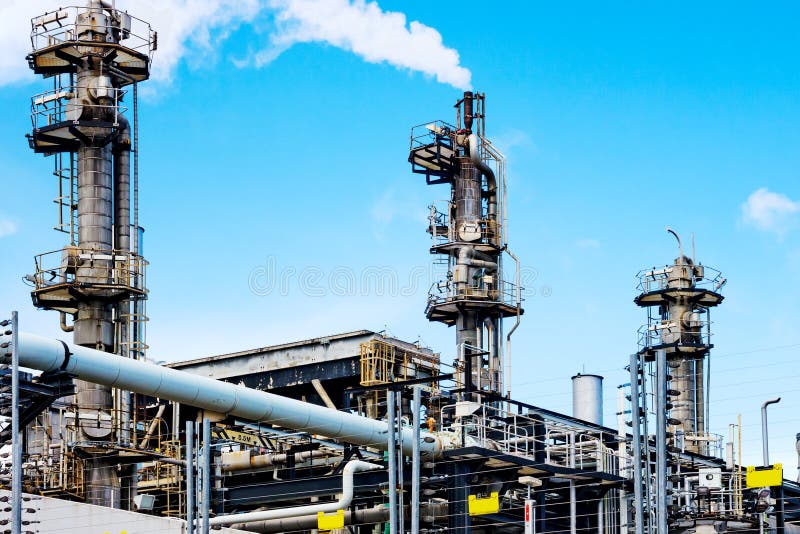 Gas Processing Plant at Day Stock Photo - Image of fuel, industrial ...
