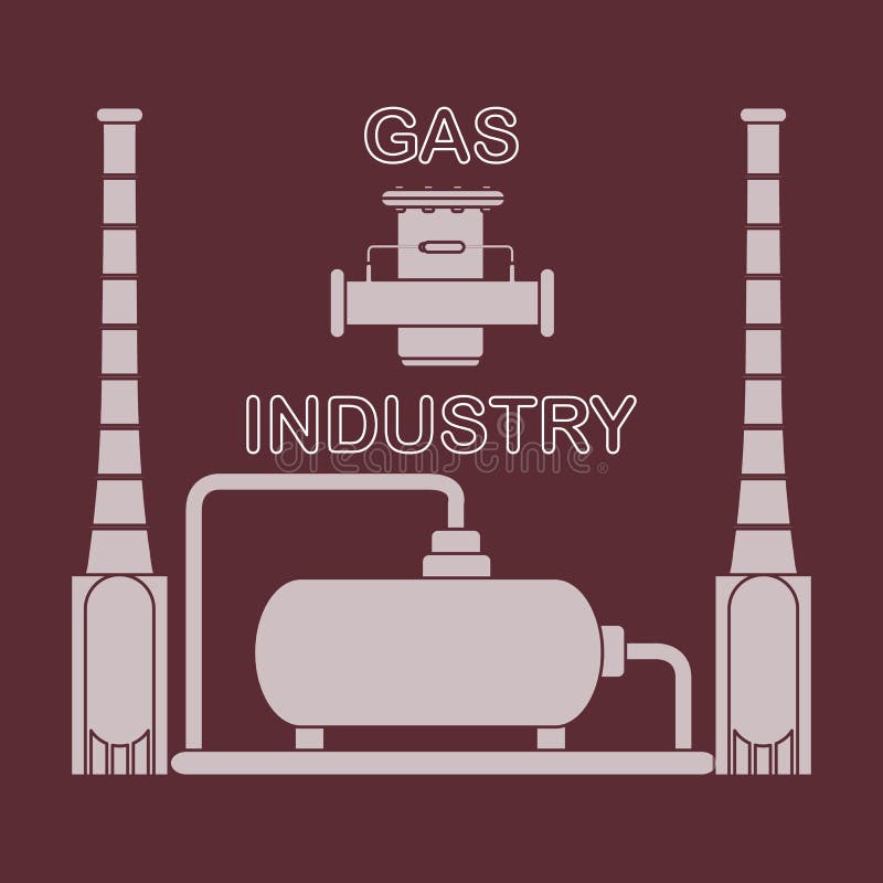Gas Processing Plant. Gas Filter Stock Vector - Illustration of ecology ...