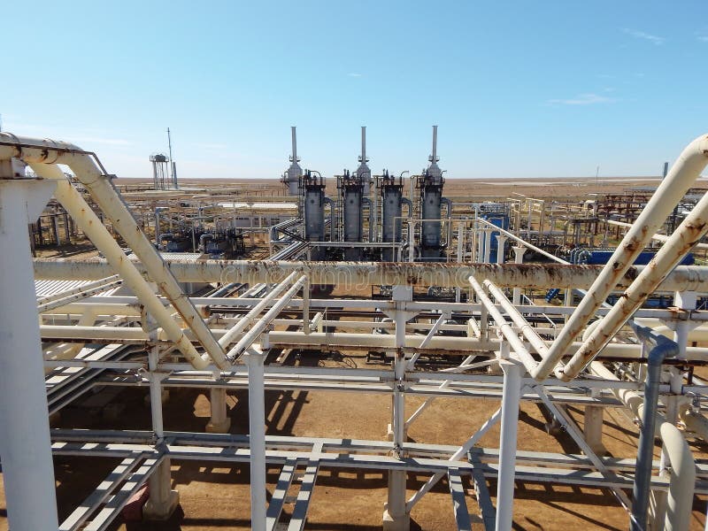Gas Processing Plant. stock image. Image of earth, metal - 12677477