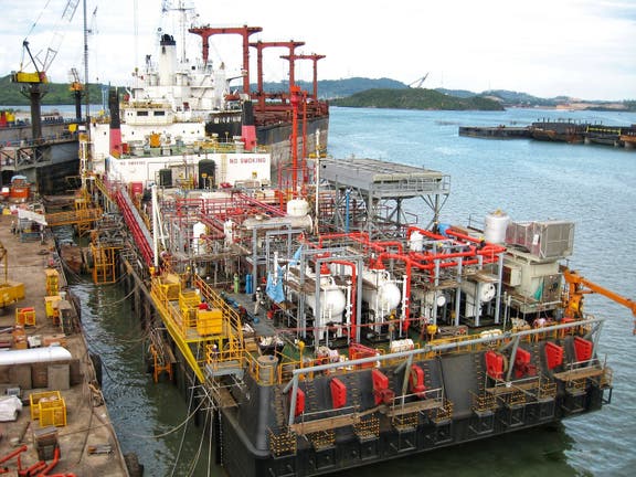 Gas Processing Ship stock image. Image of pressure, ship - 333511909