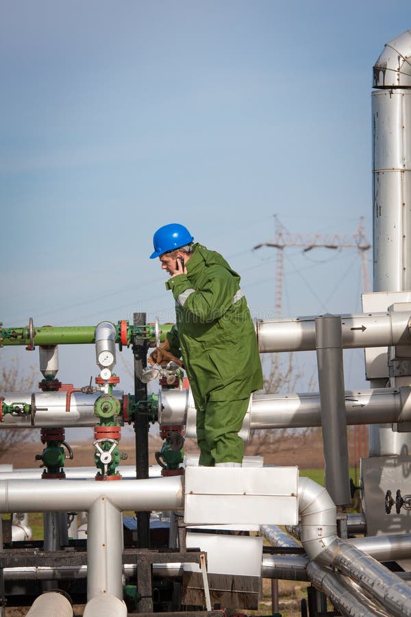 Gas Production Operator stock image. Image of energy - 27761887
