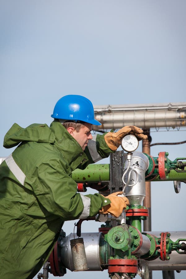 Gas Production Operator stock photo. Image of production - 27915436