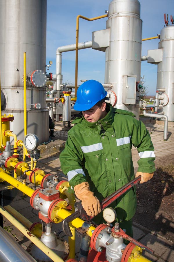 Gas Production Operator stock photo. Image of production - 27915436