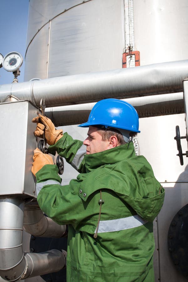Gas Production Operator stock image. Image of protection - 28239331