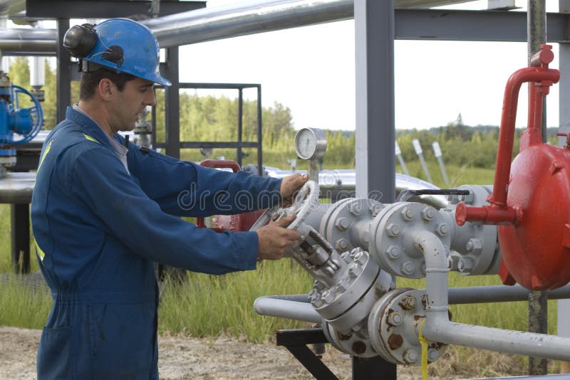 Gas Production Operator stock photo. Image of power, production - 7592916