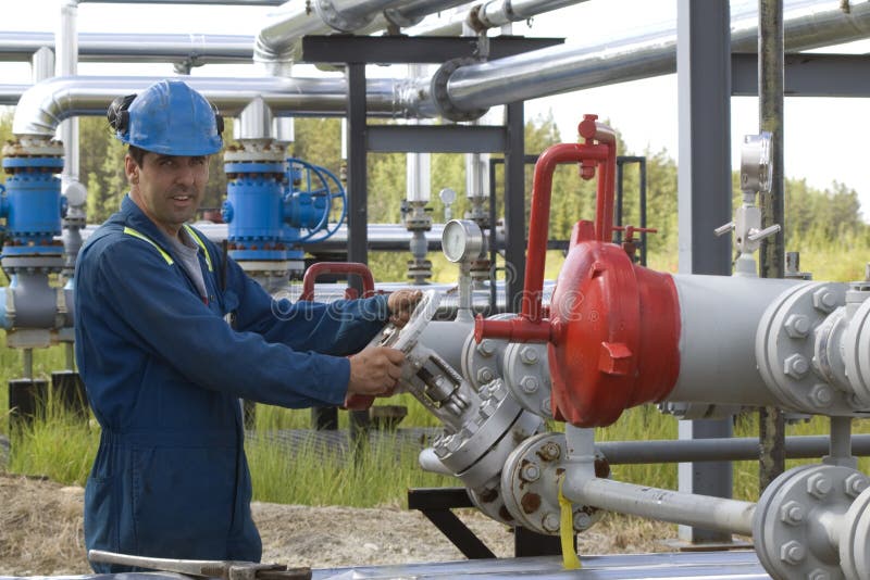 Gas Production Operator stock photo. Image of production - 27915436