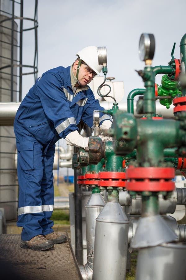 Gas Production Operator stock photo. Image of production - 27915436