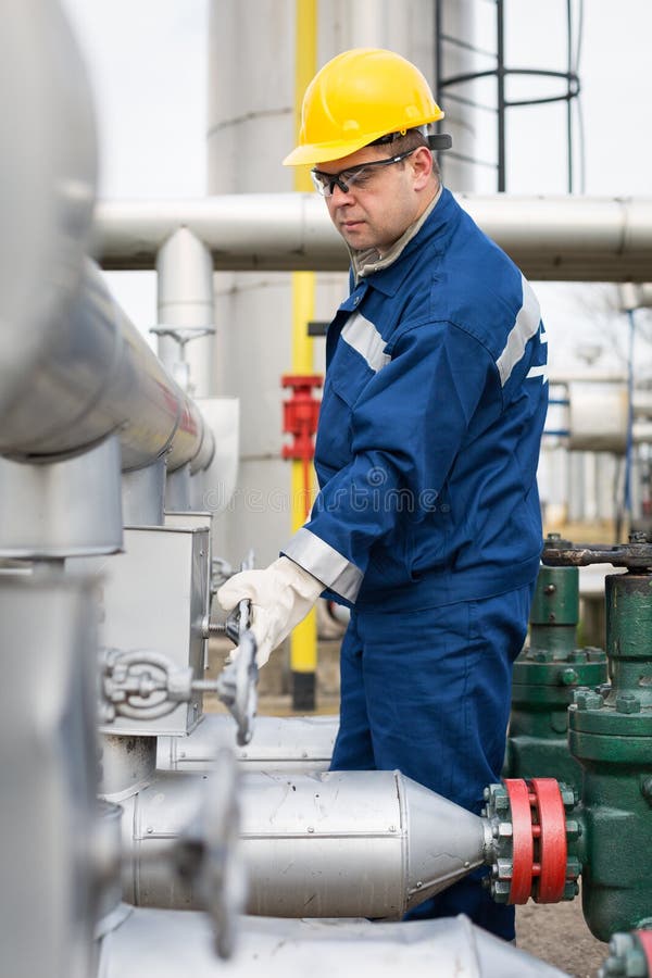 Gas Production Operator stock image. Image of safety - 49063357