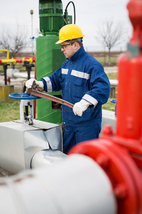 Gas Production Operator stock photo. Image of pipe, detector - 49066762