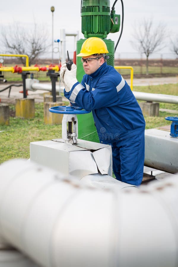 Gas Production Operator stock image. Image of environment - 49177457