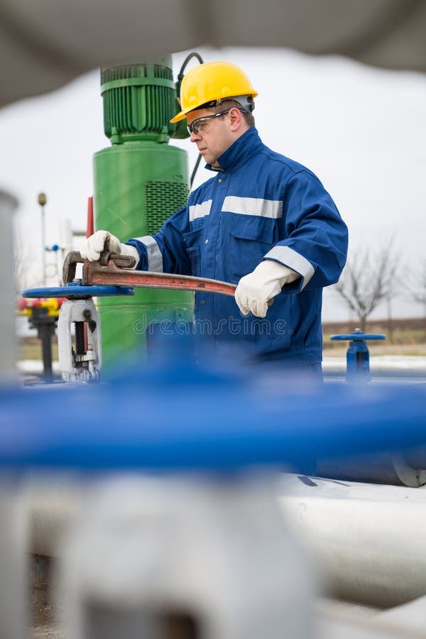Oil And Gas Production Operator Stock Photo - Image of power, economy ...